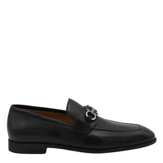 Ferragamo Loafer - Mens Polished Leather Flat Shoes - Gr. 6 - in Schwarz - f&uuml;r Damen
