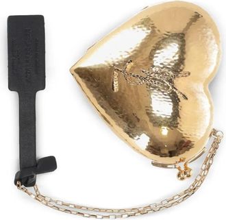 Saint Laurent Heart Mini-Tasche - Gold