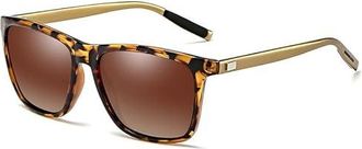 Generic Lunettes de soleil minimalistes &agrave; monture carr&eacute;e - Design polaris&eacute;, protection UV400, nuances dext&eacute;rieur tendance, Cadre de fleur de haricot double tr