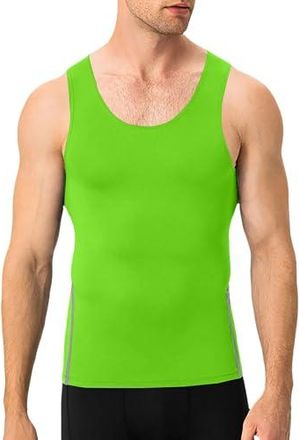 Generic DENGJIAMY D&eacute;bardeurs de bodybuilding pour homme - T-shirt d&eacute;t&eacute; &agrave; col en U pour homme - Haut tendance d&eacute;contract&eacute; sans manches, vert menthe, 3XL