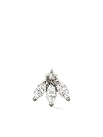 Lark & Berry puce doreille Veto Blossom en or blanc 14ct - Argent