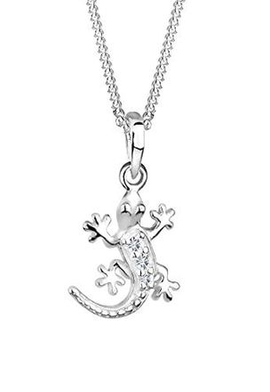 Elli Collier Femme Lézard Gecko Cristal Argent Sterling 925