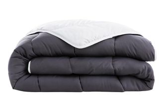 Abeil Bettdecke 200 x 200 cm, zweifarbig, Wei&szlig; und Grau