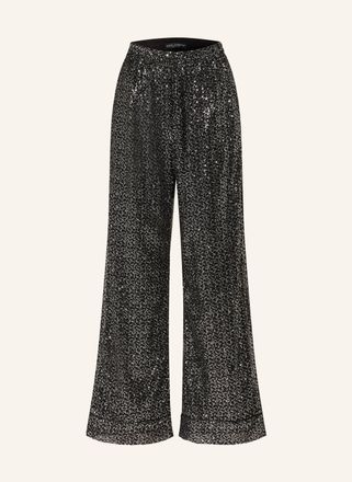 Dolce & Gabbana Marlenehose Mit Pailletten schwarz
