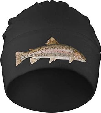 Generic Femme Homme Bonnet &Agrave; Revers P&ecirc;che &Agrave; La Truite Amusante Bonnet dhiver Classique Hiver Chapeaux Doux Bonnets De Ski pour Hiver Patinage Ski