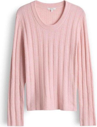 OPUS Strickpullover POLMI mit Wollanteil Schmale Passform, figurbetonter Schnitt, Langarm