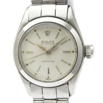 Rolex Montre bracelet Pre-owned Oyster Precision 6410 - Femme - Pre-owned - Gris - Taille: ONE Size