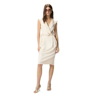 Pinko Pinko, Femme, Robes, Blanc, Taille: 38 FR Amadine Midi Dress