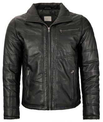 Bugatti Lederjacke Men-103/M Bugatti - Herren Lederjacke Lammnappa schwarz