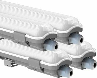 ETC Shop Led Feuchtraumleuchte 127,5 cm led R&ouml;hre Garage Werkstattleuchte kaltwei&szlig; led Wannenleuchte 18 Watt, 1700lm 6400K, 4er Set