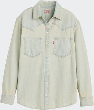 Levi's Chemise droite en jean d&eacute;lav&eacute; - Taille XS