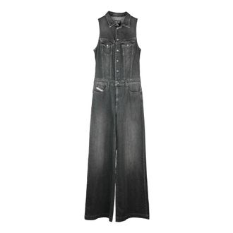 Diesel Denim-Jumpsuit mit Clipverschluss - - Jumpsuits & Playsuits - Damen - Grau - XL