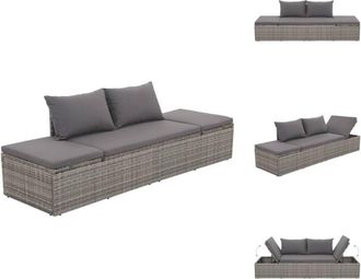 vidaXL Vidaxl - Gartenbetten - Living Gartenbett Grau 195×60 cm Poly Rattan - Grau