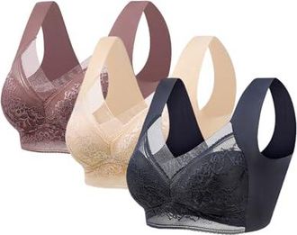 Generic Soutien-gorge en dentelle pour femme confortable anti-affaissement grande taille soutien-gorge de correction de sport soutien-gorge avec trou de serru