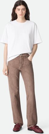 Bottega Veneta Gerade Jeans In Brown - Bottega Veneta