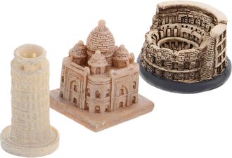 SOLUSTRE Miniatur Weltwunder Modelle Teilig Realistische Miniatur Architektur Dekoration Büro Zuhause Sammler Miniaturstadt Zubehör