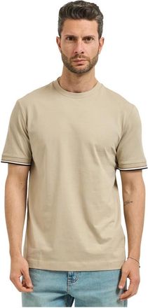 HUGO BOSS Homme, Tops, Beige, Taille: 2XL T-Shirt Col Rond
