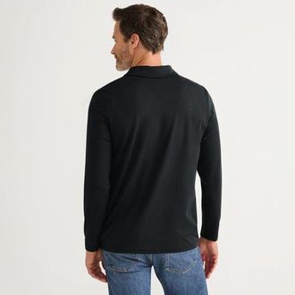 Lands End Trekking-Shirt mit Rei&szlig;verschluss, Herren, Gr&ouml;&szlig;e:48-50 regular, Grau, Polyester-Mischung, by Lands End