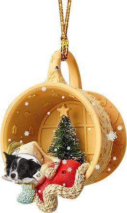 Generic Dachshund Weihnachten Ornament - Niedliche Acrylhund -Figur, festlicher Baumanh&auml;nger, entz&uuml;ckendes Haustier -Andenken | Ferienhause Display f&uuml;r saison