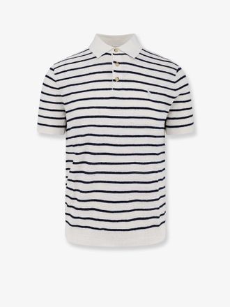 Ralph Lauren Cotton and linen blend polo shirt with striped pattern - POLO RALPH LAUREN - gender_Man