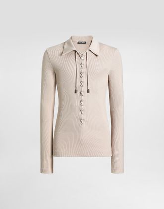 Dolce & Gabbana Cotton Interlock Polo T-shirt - Mann T-shirts Und Polos Beige 50
