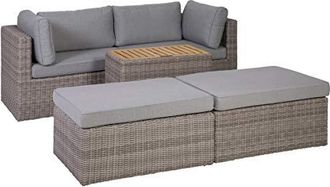 greemotion Lounge-Set Olea, Rattan Lounge Set mit Tisch