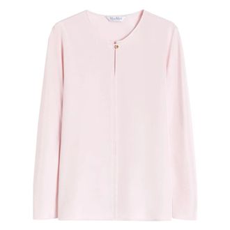 Max Mara Femme, Blouses et Chemises, Rose, Taille: 38 FR Chemisier en Cr&ecirc;pe de Chine de Soie