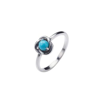 Pandora Bague Cristal Bleu Argent&eacute; - Femme - Accessoires - Gris - Taille: 50 MM