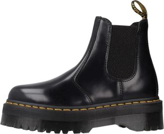 Dr. Martens Botte Chelsea Quad 2976 Smooth - Femme - Chaussures - Noir - Taille: 38 EU