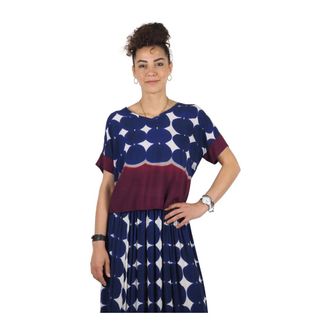 Alessia Santi Bluse mit Fantasie-Print und Kurzen &Auml;rmeln - - Blouses & Shirts - Damen - Mehrfarbig - XS