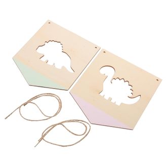 Angoily 2 St&uuml;ck Holzanh&auml;nger Dinosaurier Wanddekoration Babyzimmer Kinderzimmer Nordisch H&auml;ngend