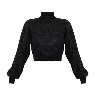 Max Mara Pull court col roul&eacute; Adorno - Femme - Pulls - Noir - Taille: 40 FR