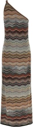 Missoni Femme, Robes, Multicolore, Taille: 36 FR Robe Maxi Asym&eacute;trique &agrave; &Eacute;paule D&eacute;nud&eacute;e