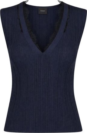 Pinko Pinko, Femme, Tops, Bleu, Taille: 40 FR Montanaia Top