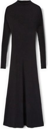 Motivi Midi-Strickkleid mit R&uuml;ckenausschnitt - - Dresses - Damen - Schwarzk - S