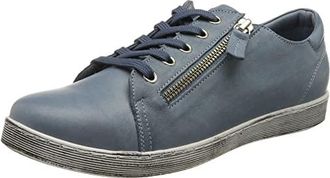 Andrea Conti Chaussures à Lacets Femme 0347893, Pointure:37 EU, La Couleur:Bleu