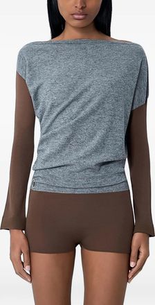 Kiko Kostadinov long-sleeve bodysuit - Grau