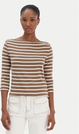 Tommy Hilfiger Bluse New Cody WW0WW40589 Beige Slim Fit