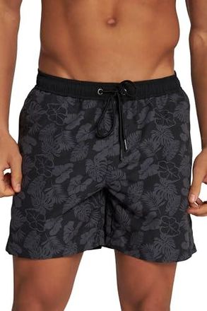 JP1880 Short de Bain avec imprim&eacute; int&eacute;gral, Noir, 4X-Large Homme