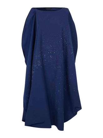Maria Calderara Robe Au Genou - Bleu