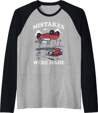 Trendy Apparel Mistakes were Made Upside Down Golf Cart Raglan
