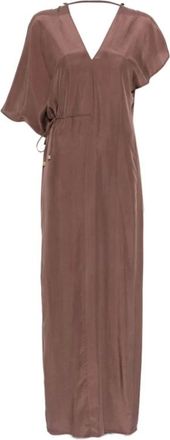 Alysi Femme, Robes, Brun, Taille: 38 FR Robe Maxi Col V