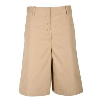 Jil Sander Femme, Shorts, Beige, Taille: 36 FR Bermuda Vita Alta