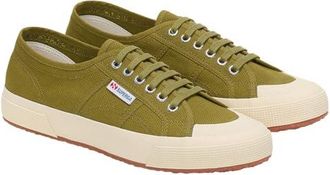 Superga Baskets Military - Adulte (43,5 FR) (Vert Kaki/Blanc cass&eacute;)