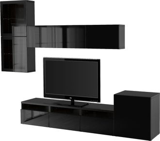 IKEA BESTÅ TV-Komb. mit Vitrinentüren