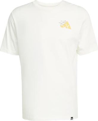 adidas Mens T-Shirt Food Grilled Cheese Graphic, Off White, S