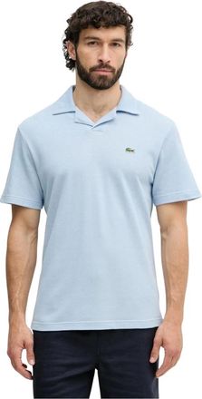 Lacoste Polo en Coton et Lin Coupe Classique - Homme - Tops - Bleu - Taille: S