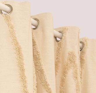 Sklum Jasper Baumwollvorhang Creme-Beige 140 x 260 cm