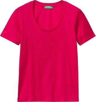 Benetton Damen 3ga2d1066 T-Shirt, Dunkelrot 19D, X-Small