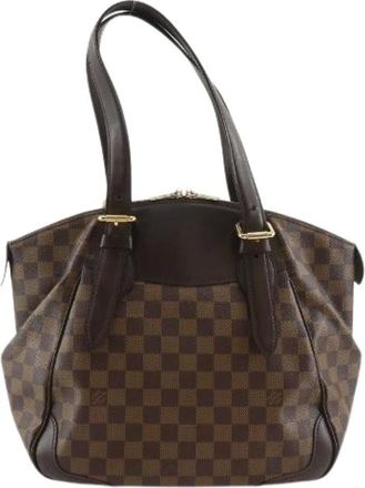 Louis Vuitton Pre-owned Sac Cabas Verona MM en toile Damier - Femme - Pre-owned - Brun - Taille: ONE Size